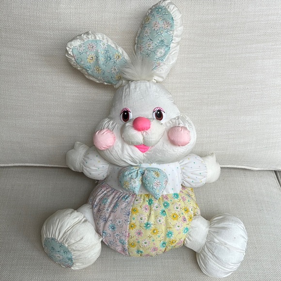 Puffalumps | Holiday | Vintage Puffalump Nylon Stuff Easter Bunny Rabit ...
